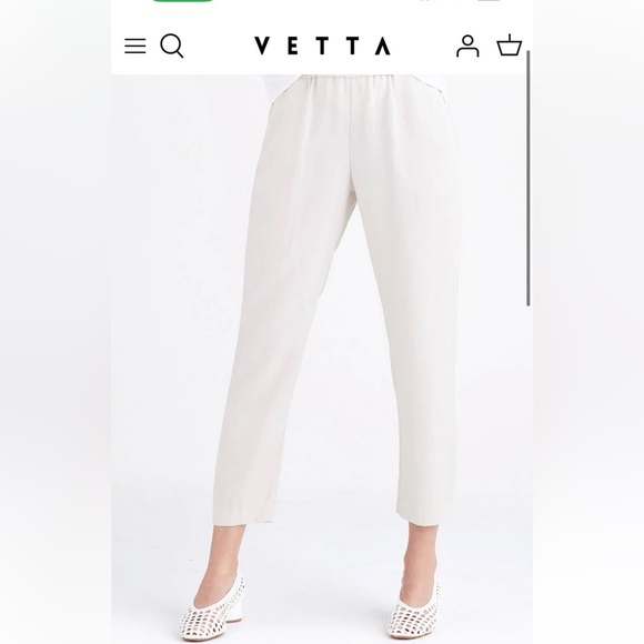 VETTA | Pants & Jumpsuits | Vetta Tapered Linen Pant Brand New | Poshmark